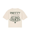 Pretty Good at Bad Choices Cream Cropped Tee – BMCollective