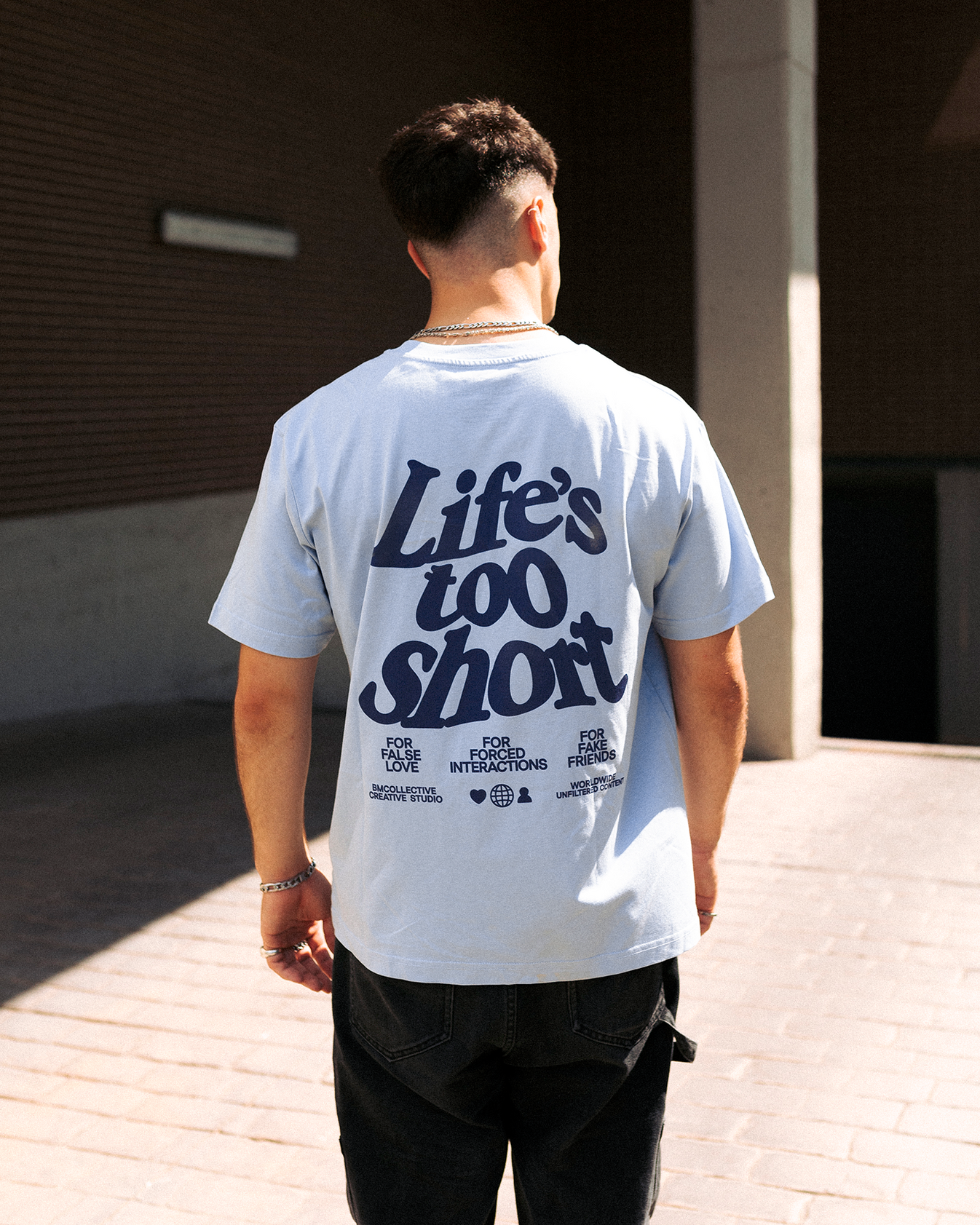 Life's Too Short Blue Tee – BMCollective