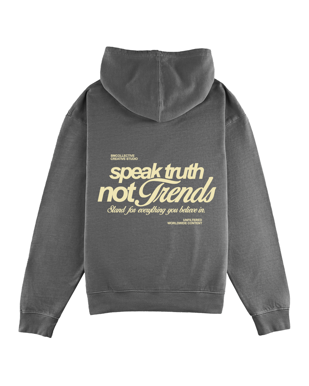 Speak Truth Not Trends Washed Grey – BMCollective